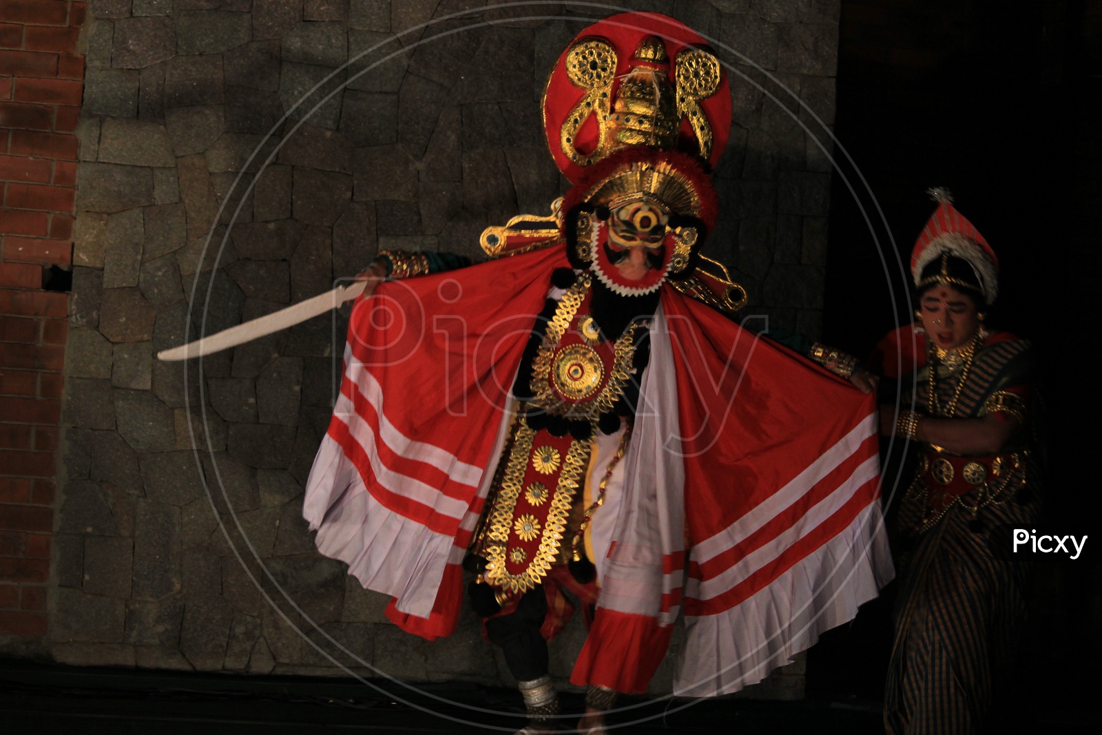 Image of Thirayattam Traditional Kerala Dance Art Form Performing On ...