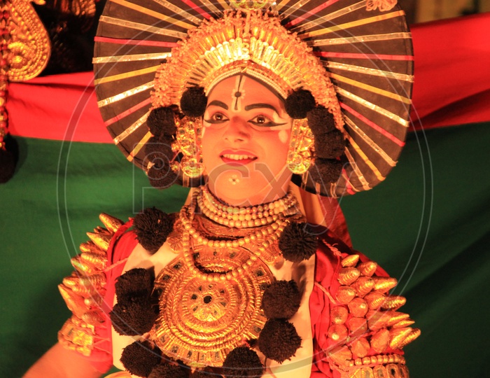Image of Thirayattam Traditional Kerala Dance Art Form Performing On ...