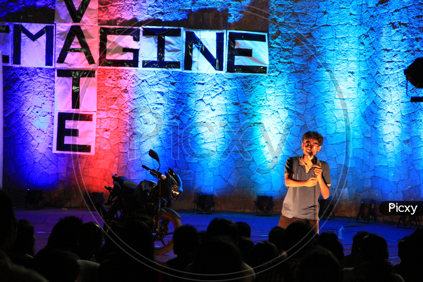 Image of Standup Comedy Artist Performing On Stage in an Event-ZS294287 ...