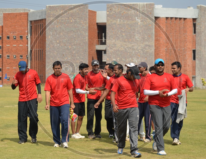 Image of Cricket Players discussing before a Match-FI296716-Picxy