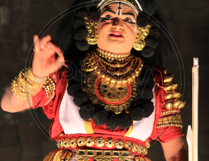 Image of Thirayattam Traditional Kerala Dance Art Form Performing On ...