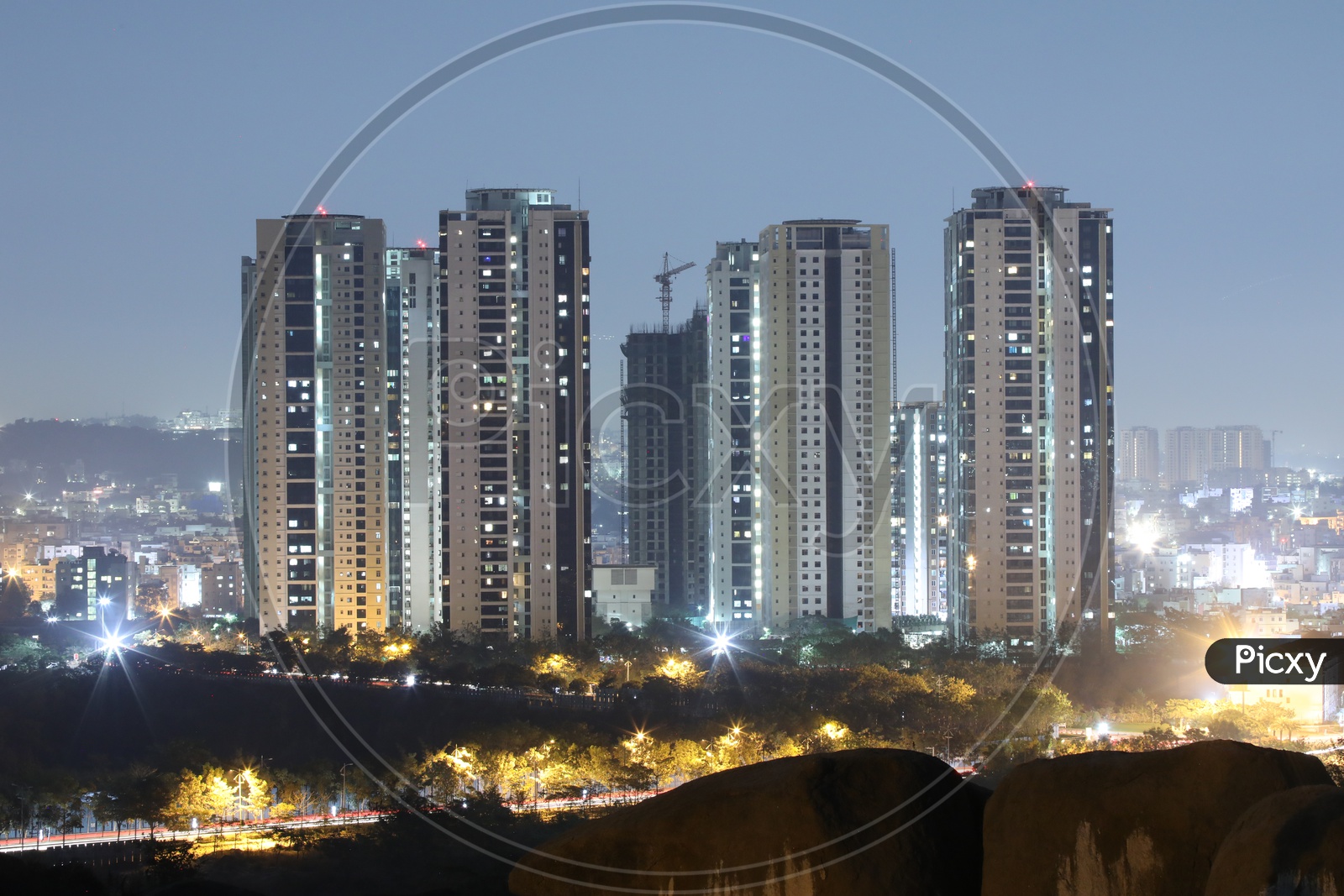 Image of Hyderabad City Scape View With High Rise Apartment Buildings ...