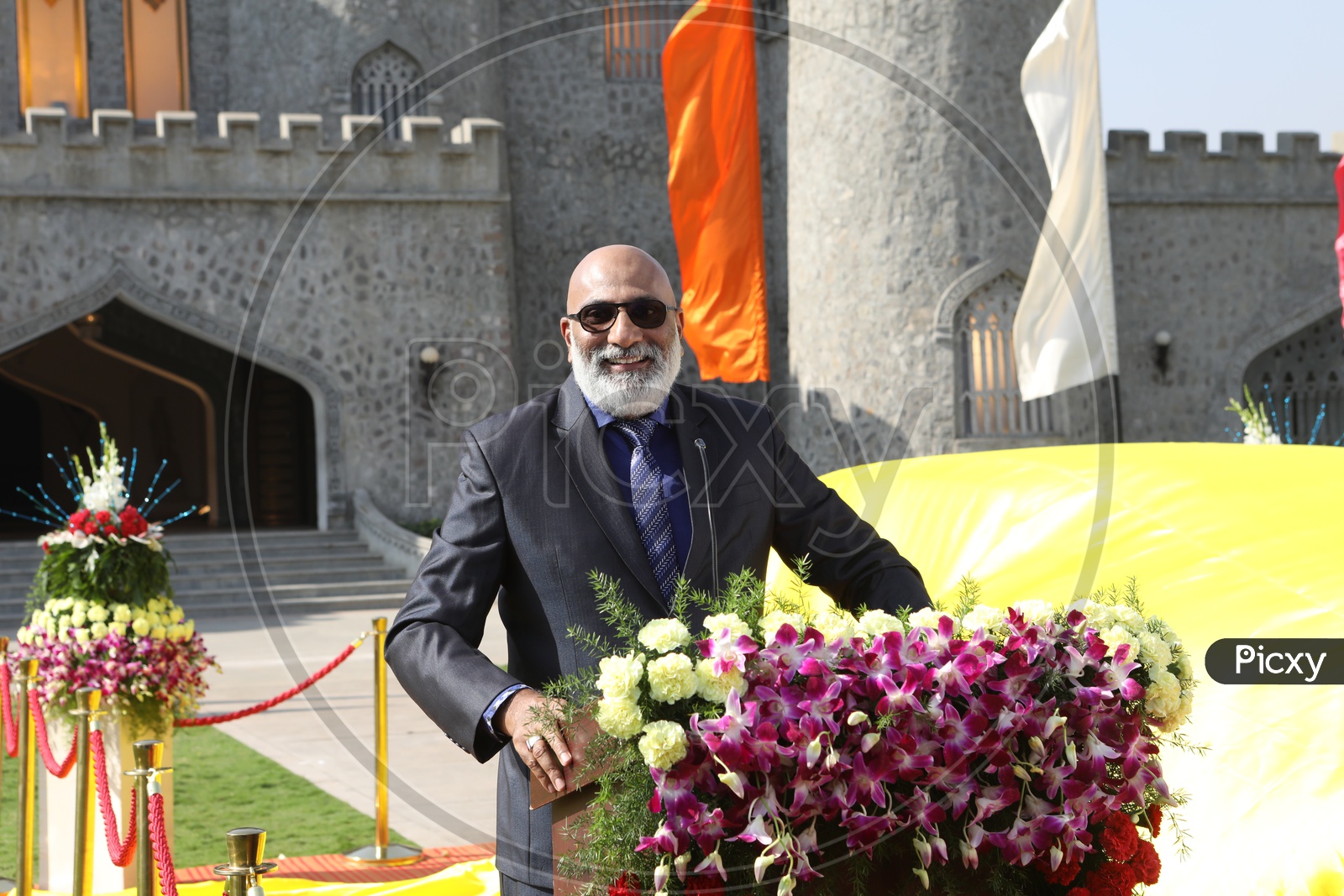 Image of Indian Man Speaking at Dias On Stage-QD628924-Picxy