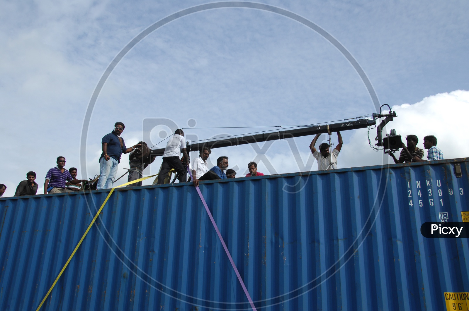 Image of Movie Shooting With The help Of Jimmy Camera on a Container ...