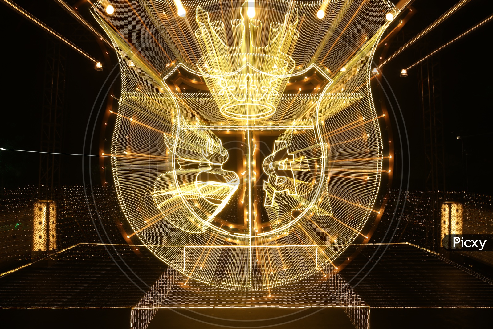 Image of Messed Up Led Light Patterns Background or Template-HC059382-Picxy