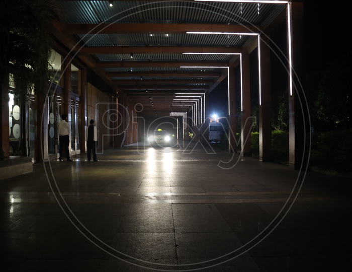 Image of Car At the Entrance Lobby of a Hotel-HB375565-Picxy