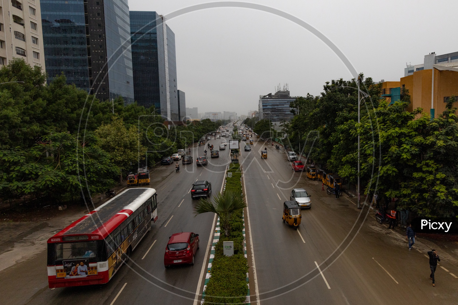 Image of Commuting Vehicles On Hi-tech City Roads or IT Corridor Roads ...