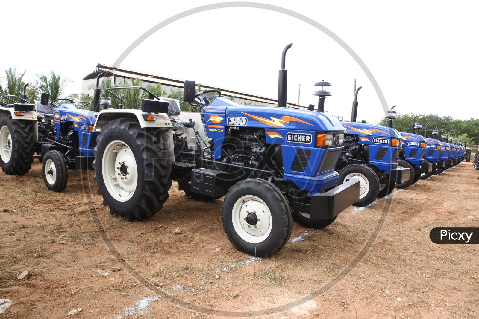 Image of Tractors outside Factory-YX332666-Picxy