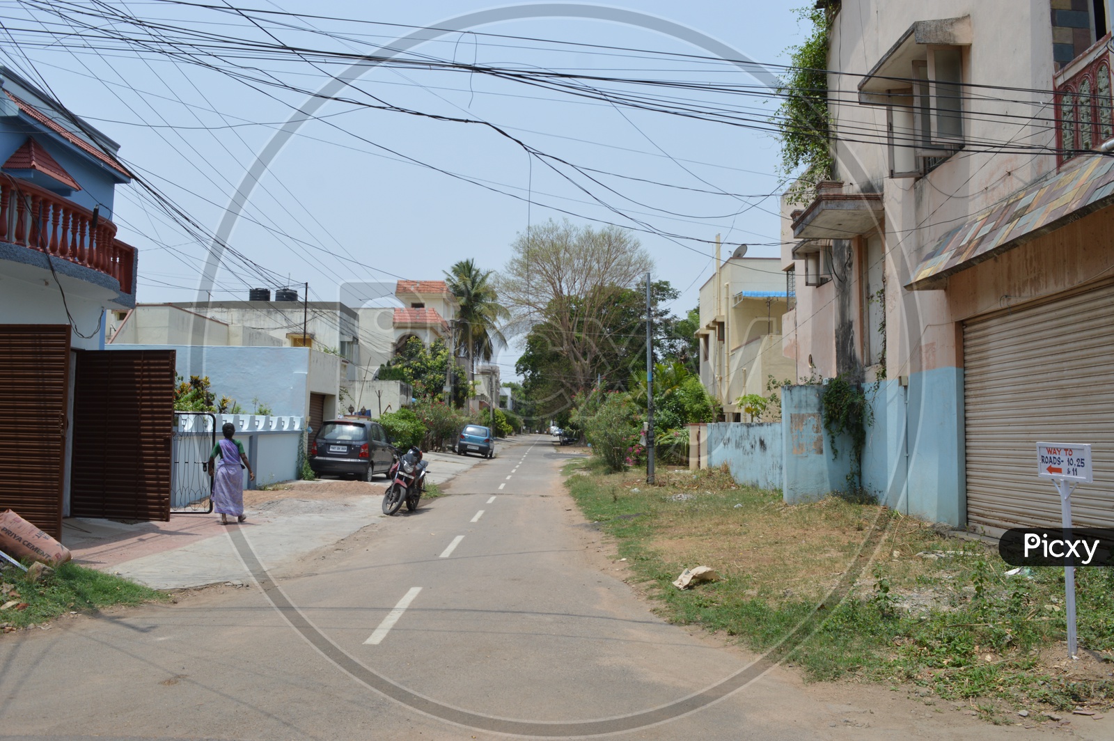 Image of A View Of Roads Or Streets In an Residential Area or Colony ...