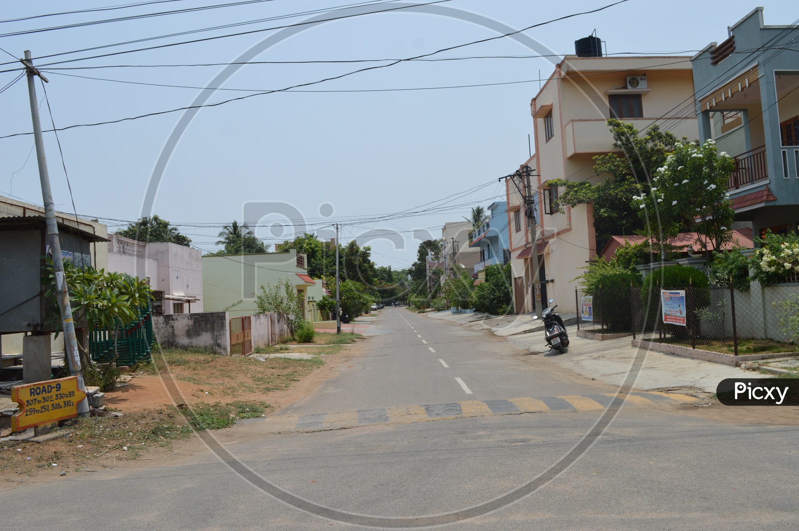 Image of A View Of Roads Or Streets In an Residential Area or Colony ...