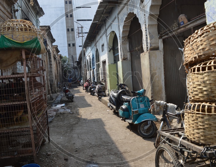 Image of Streets In a Residential Colony With Old Buildings-YY530785-Picxy