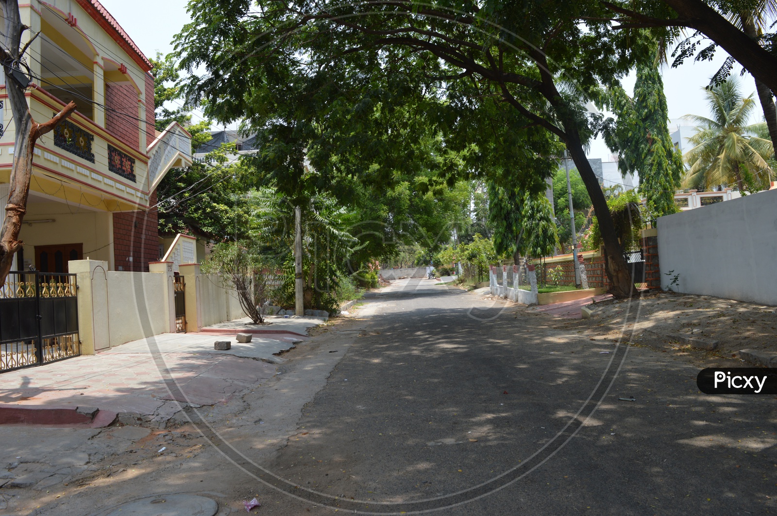 Image of A View Of Roads Or Streets In an Residential Area or Colony ...