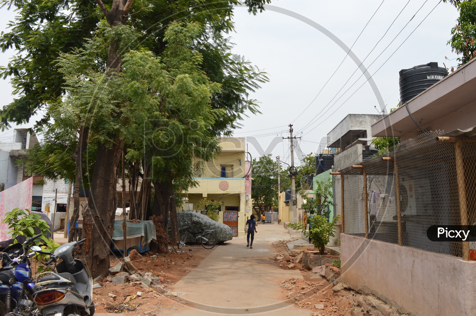 Image of Street With Houses in a Residential Colony-XA139706-Picxy