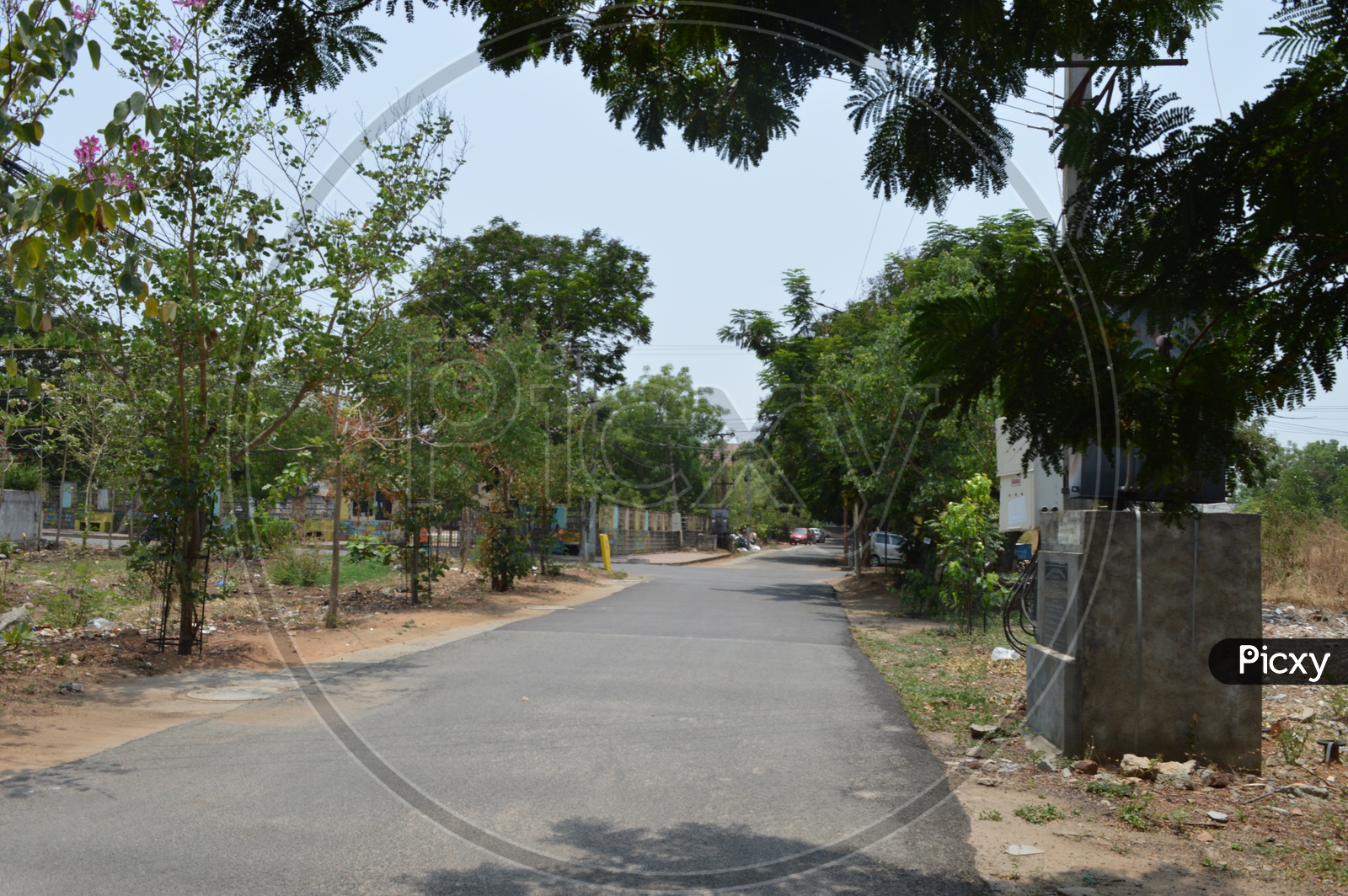 Image of A View Of Roads Or Streets In an Residential Area or Colony ...