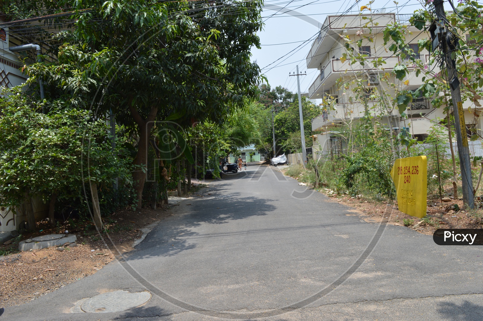 Image of A View Of Roads Or Streets In an Residential Area or Colony ...