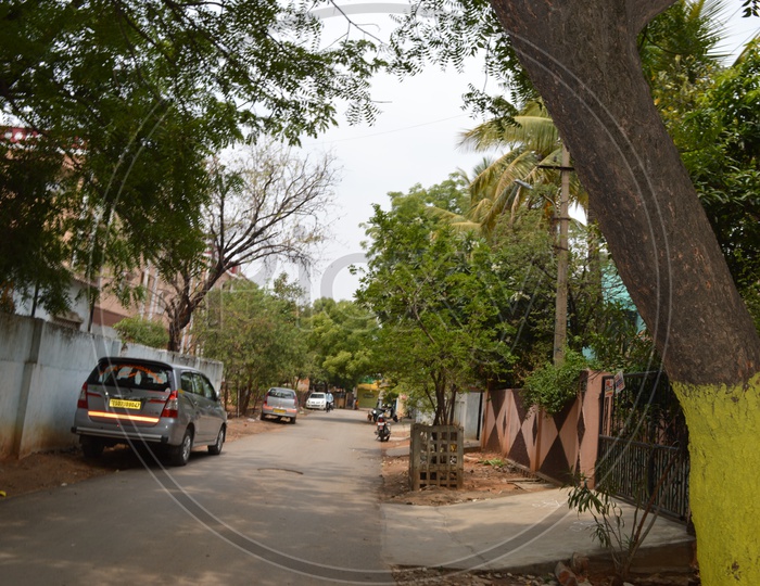 Image of Street With Houses in a Residential Colony-KE172910-Picxy