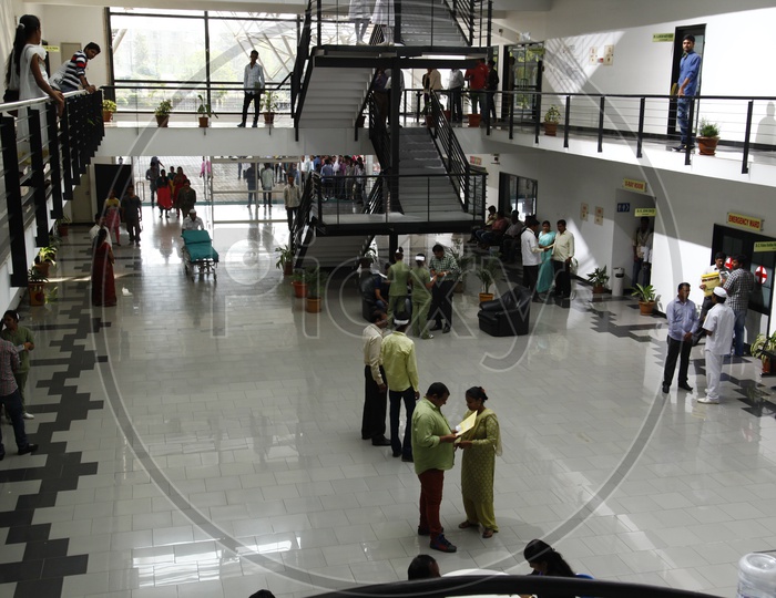 Image of A corporate Hospital Interior With Nurses and Patients ...