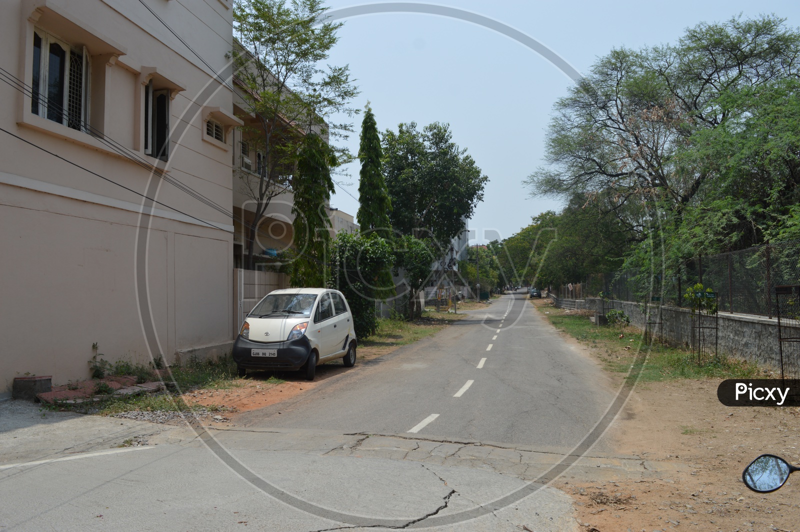 Image of A View Of Roads Or Streets In an Residential Area or Colony ...