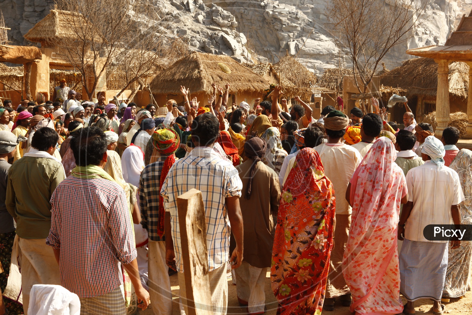 Image of Villagers Crowd Gathering At a Place-PO420784-Picxy
