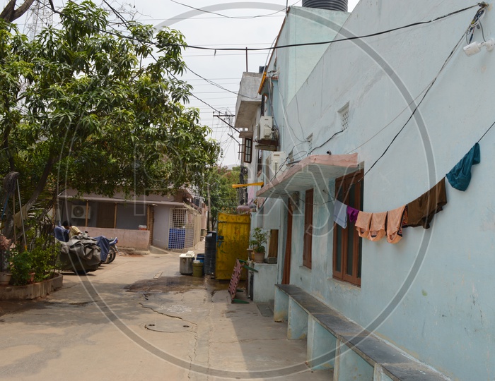 Image of Street With Houses in a Residential Colony-XZ249001-Picxy