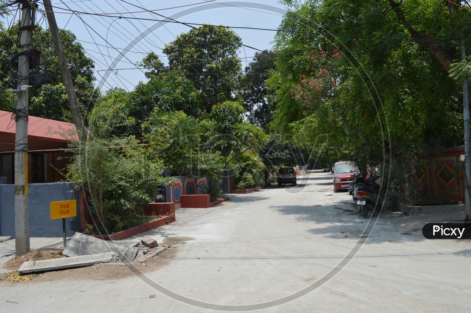 Image of A View Of Roads Or Streets In an Residential Area or Colony ...