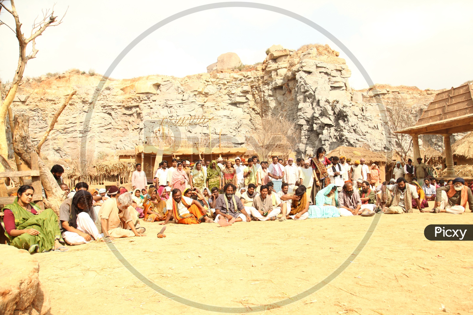 Image of Villagers Gathered In a Place In a tribal Village-HV094443-Picxy