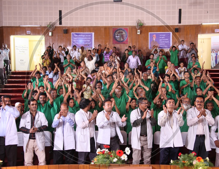 Image of Hospital Auditorium With Doctors and Patients Attending a ...