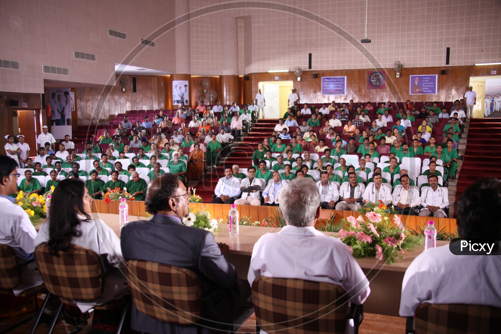 Image of Hospital Auditorium With Doctors and Patients Attending a ...