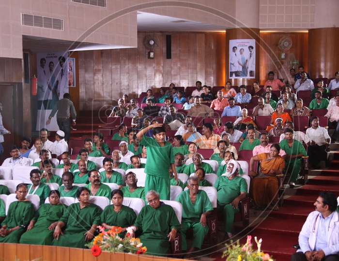 Image of Hospital Auditorium With Doctors and Patients Attending a ...