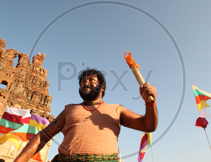 Image of Indian People Celebrating Local Festival By Jumping and With ...