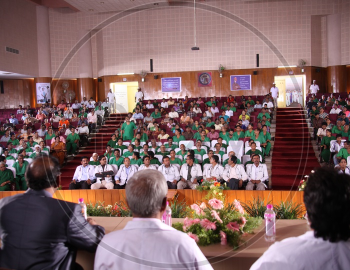 Image of Patients In a Hospital Auditorium-YY041222-Picxy
