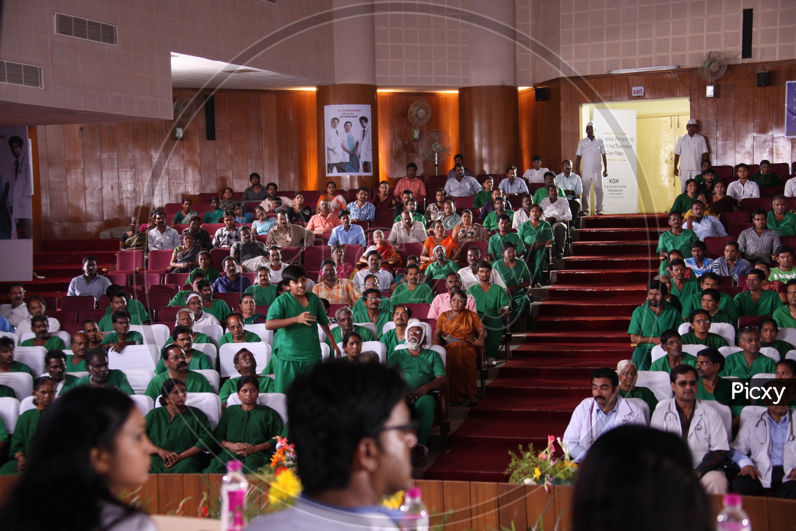 Image of Patients In a Hospital Auditorium-YY041222-Picxy