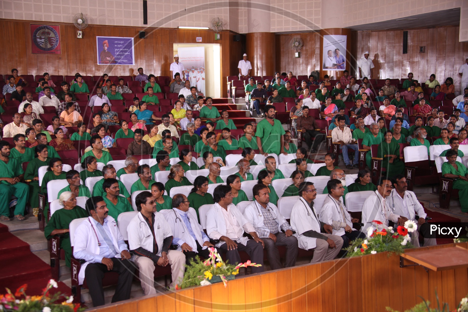 Image of Patients In a Hospital Auditorium-RK315048-Picxy