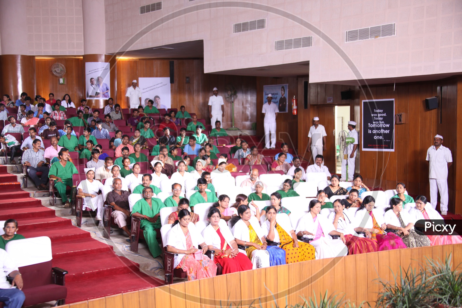 Image of Hospital Auditorium With Doctors and Patients Attending a ...