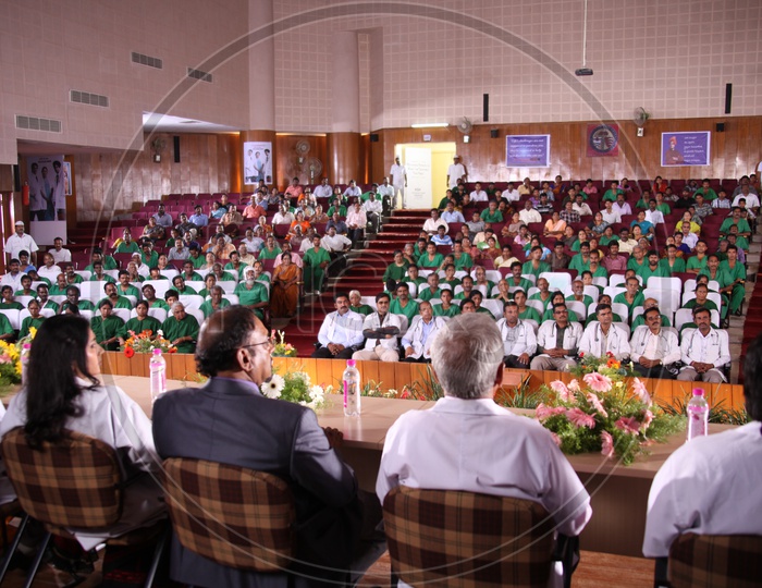 Image of Hospital Auditorium With Doctors and Patients Attending a ...