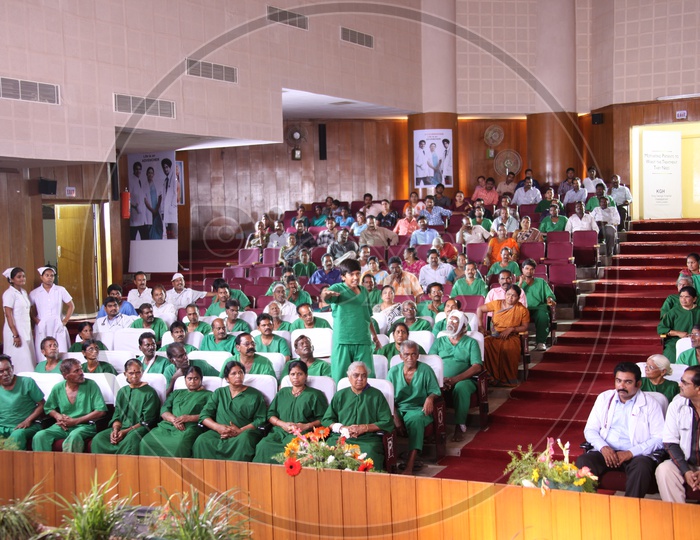 Image of Hospital Auditorium With Doctors and Patients Attending a ...