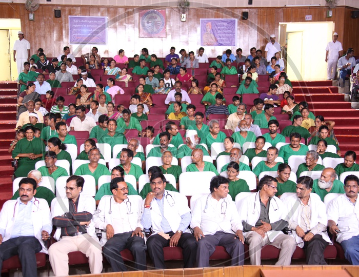 Image of Hospital Auditorium With Doctors and Patients Attending a ...