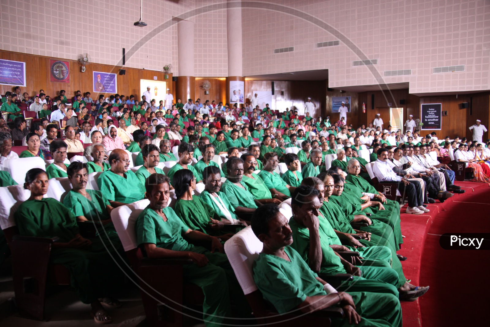 Image of Hospital Auditorium With Doctors and Patients Attending a ...