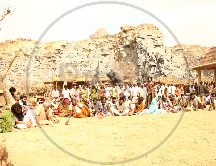 Image of Villagers Gathered In a Place In a tribal Village-HV094443-Picxy