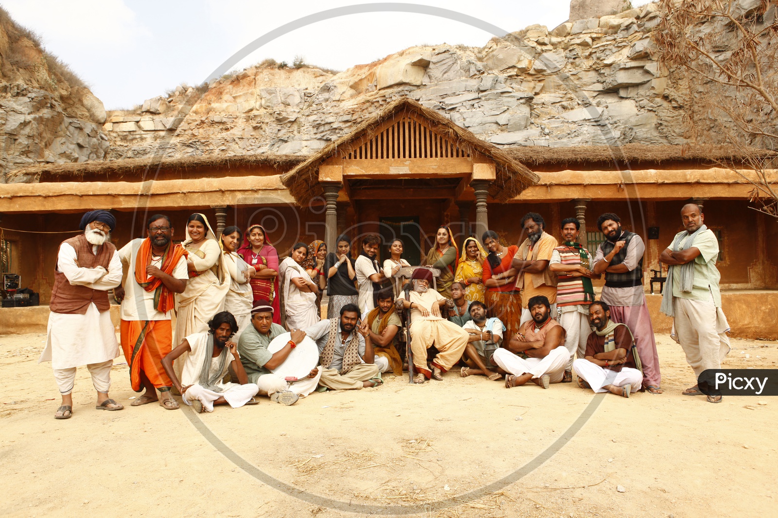 Image of Villagers Gathered In a Place In a tribal Village-ZG662243-Picxy