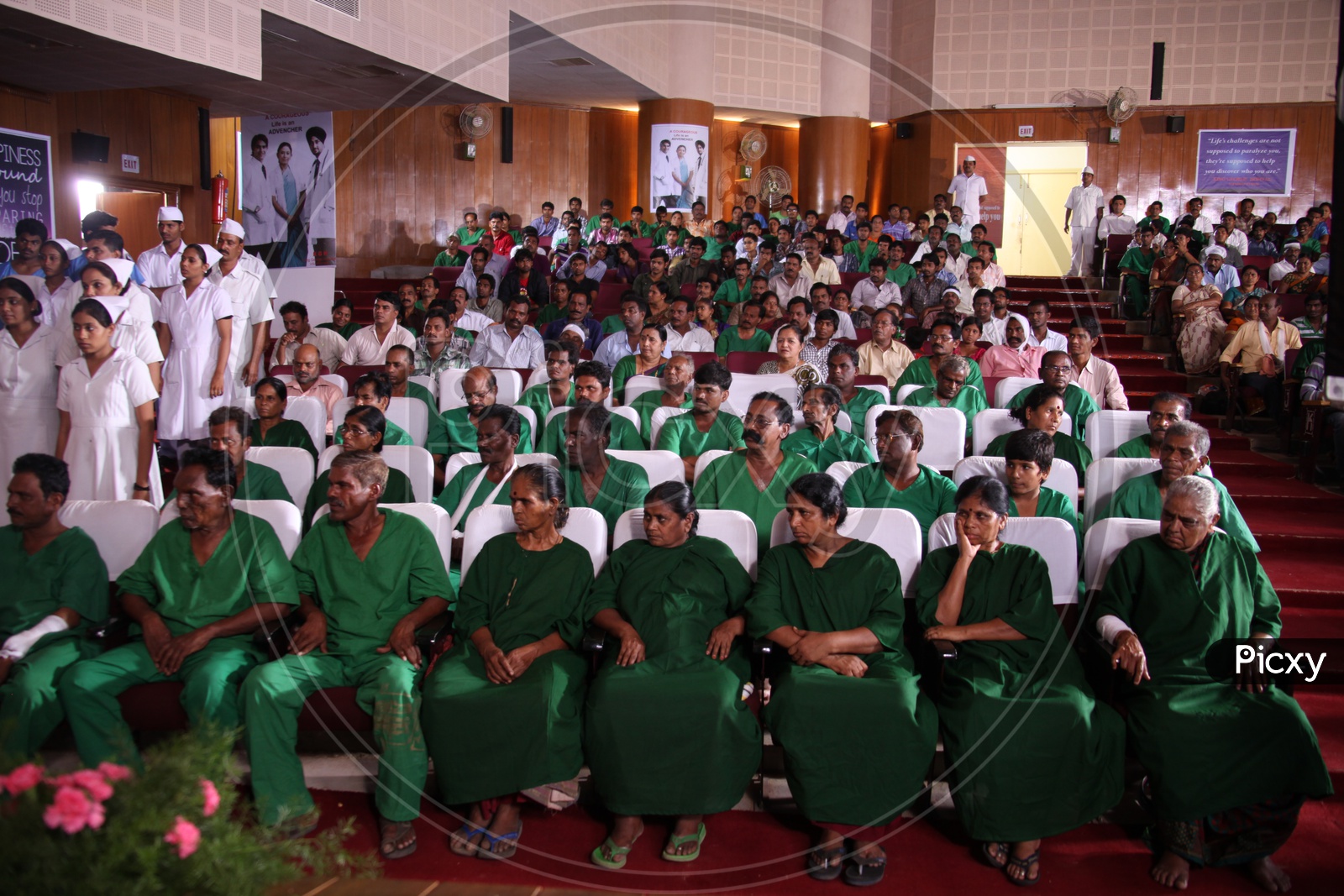 Image of Hospital Auditorium With Doctors and Patients Attending a ...