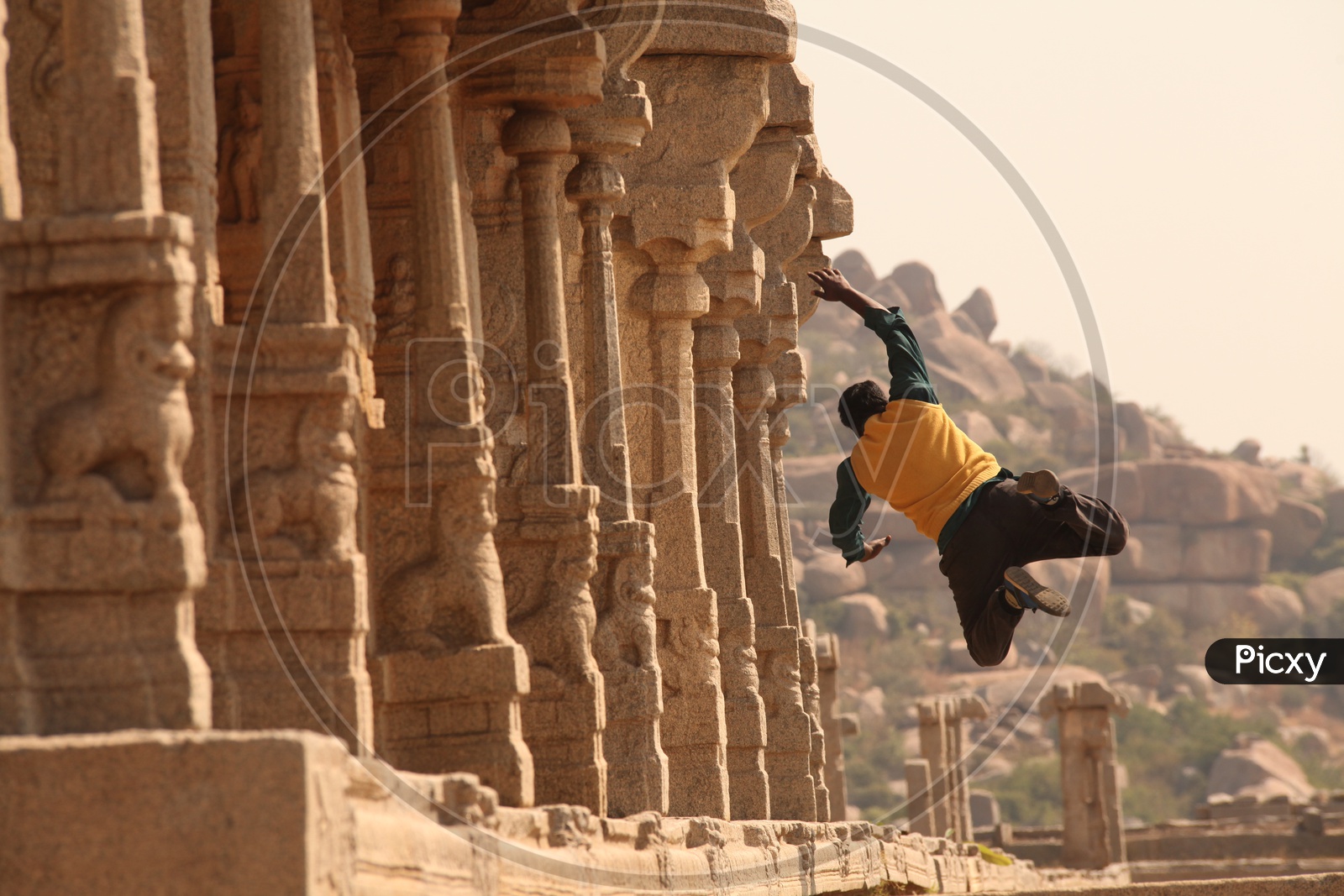 Image of Fight Action Sequence Shooting In an Ancient Temple-DX291692-Picxy