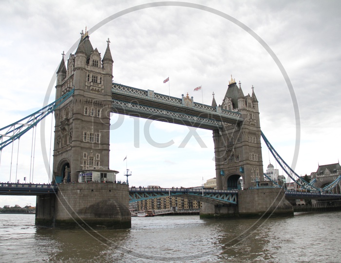 Image of A Side View of London Tower Bridge-MB213910-Picxy