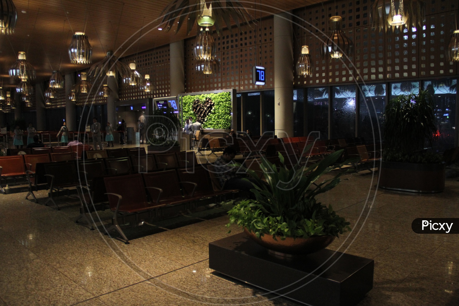 Image of Cafes And restaurants In a Shopping Mall With Chairs And ...