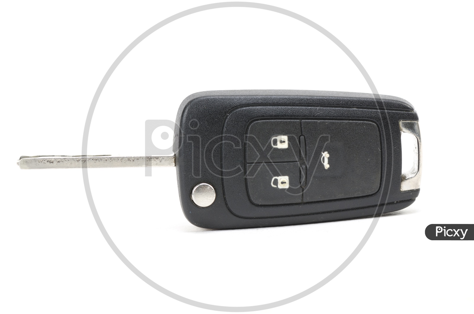 Image of Modern Car keys With Selective Focus On an Isolated White ...
