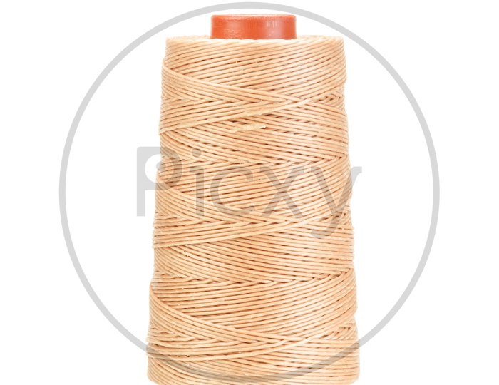 Image of Yarn Thread Roll For Hand Crafts On an isolated White ...