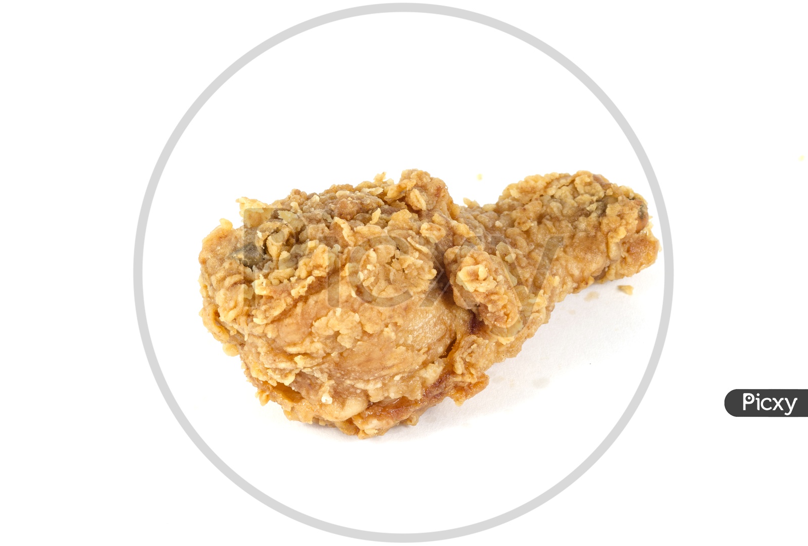 Image of Fried chicken or KFC Chicken Piece on an Isolated white ...