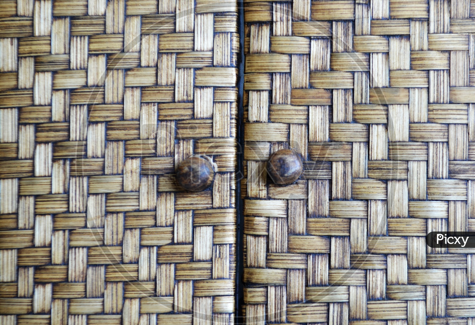 Image of Brown wicker Closeup With Patterns Forming a background ...