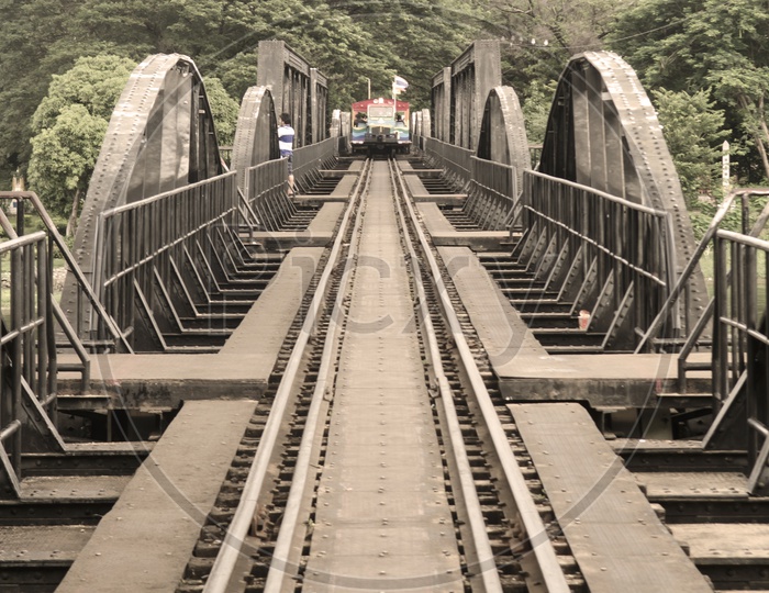 Image of Arch Railway Bridge With Railway Track-GJ688126-Picxy
