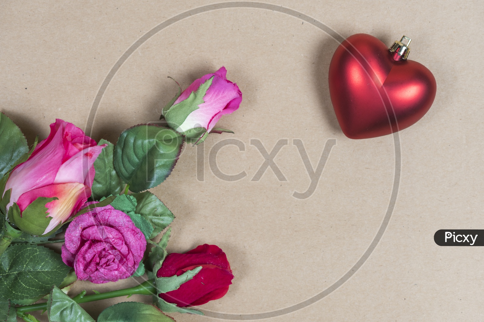 Image of Valentines Day Artistic Backgrounds With Love hearts , Flowers ...